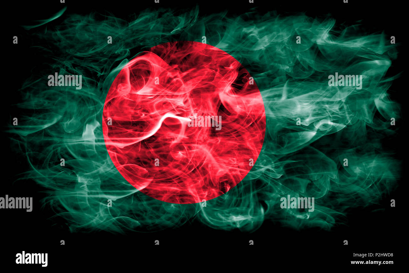 Bangladesh smoke flag Stock Photo - Alamy