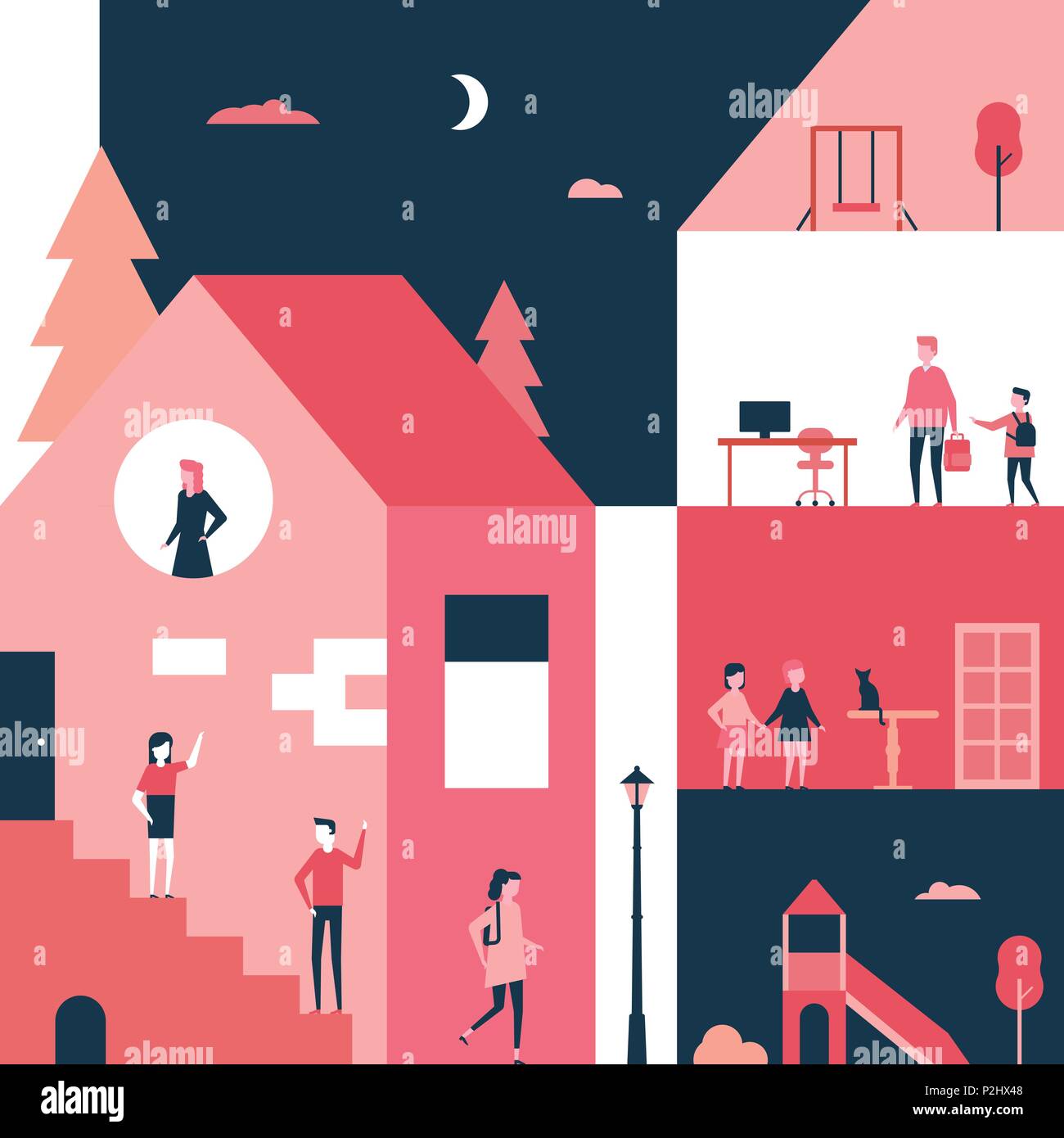 Classroom scene Stock Vector Images - Alamy