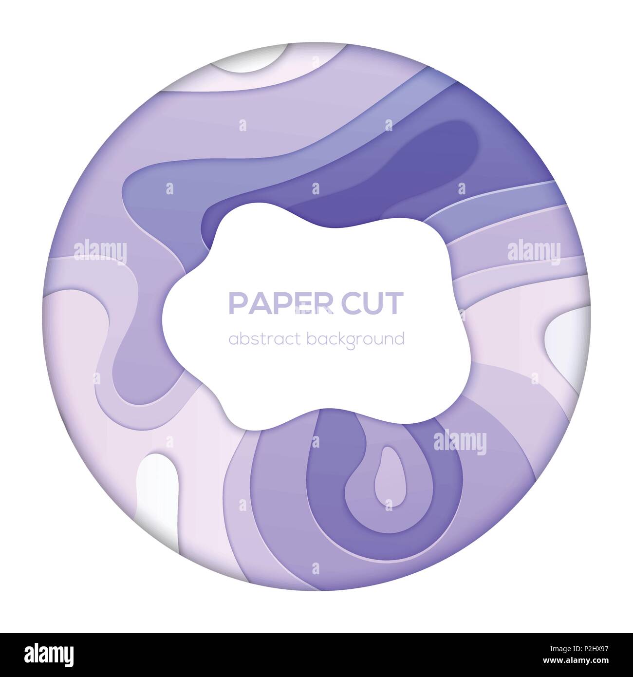 Purple abstract layout - vector paper cut banner Stock Vector Image ...