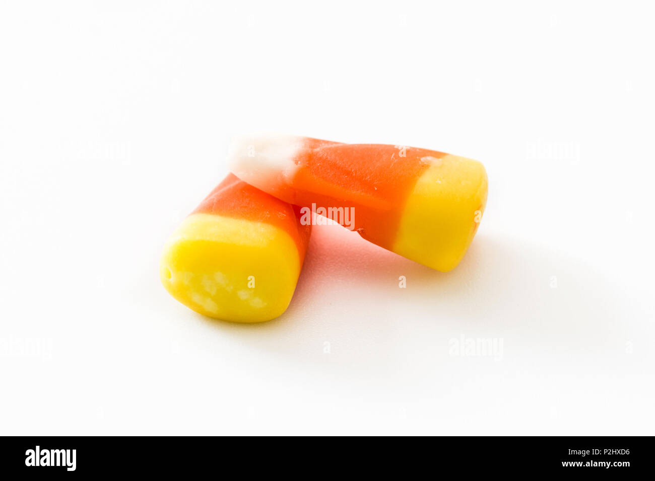 Typical halloween candy corn isolated on white background Stock Photo ...
