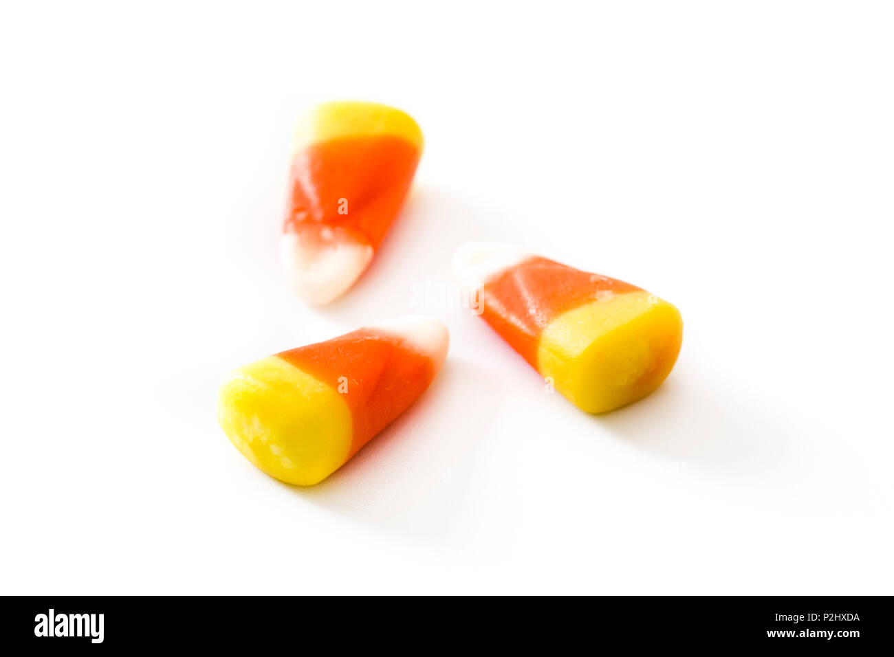 Typical halloween candy corn isolated on white background Stock Photo ...
