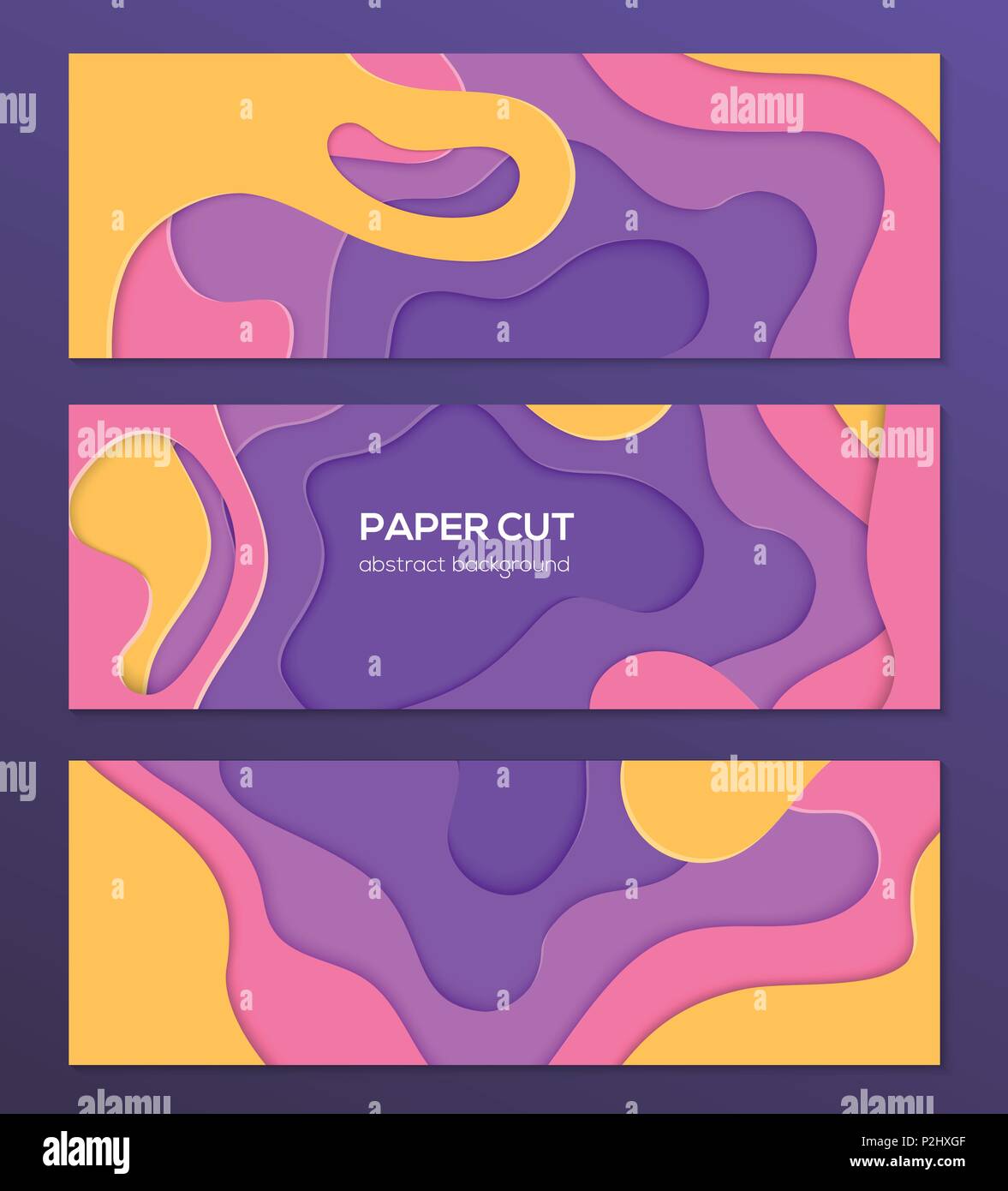 Multicolored abstract layout - set of modern colorful vector posters ...