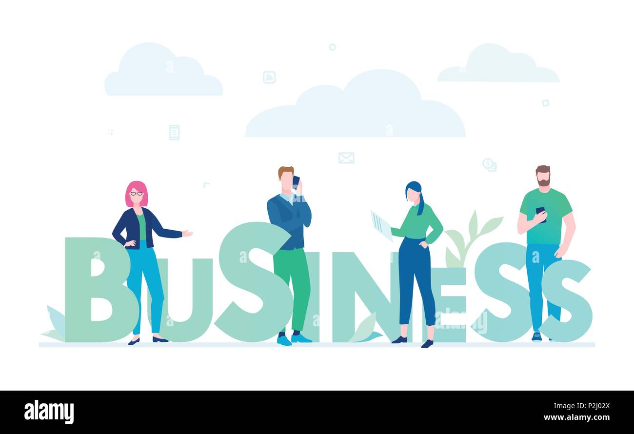 Business - flat design style colorful illustration Stock Vector Image ...