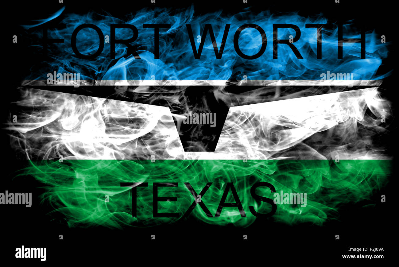 Fort Worth city smoke flag, Texas State, United States Of America Stock ...