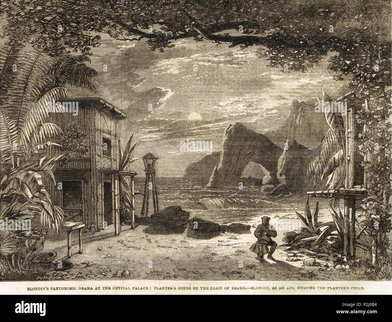 Blondin's Pantomimic Drama of 1862 at the Crystal Palace, London ...