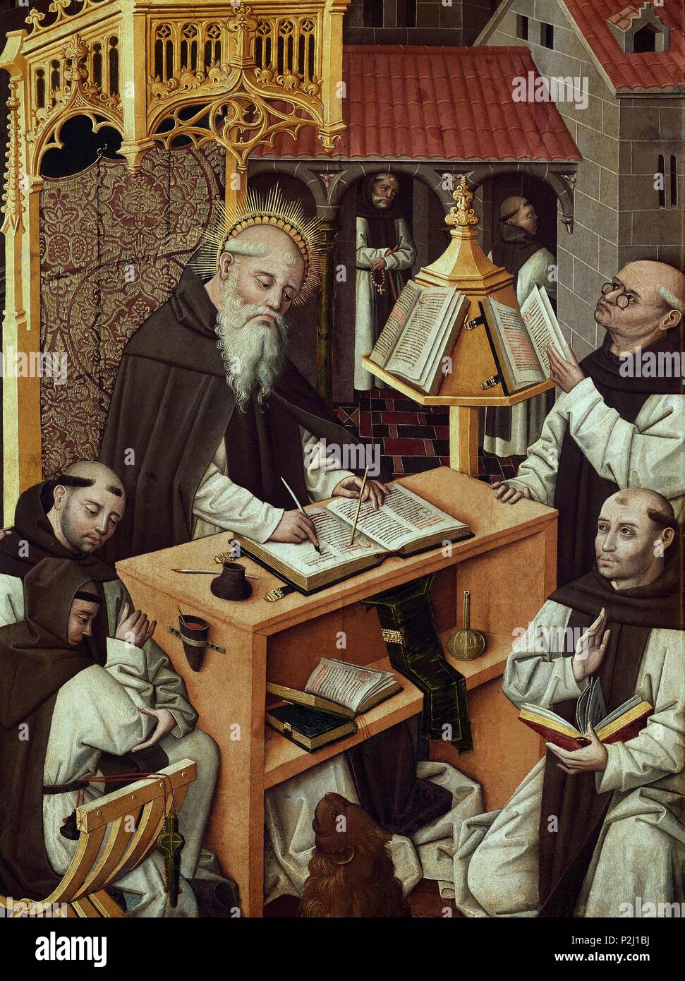 St. Jerome in his Office. Late 15th century. Oil on canvas (176 x 100 ...