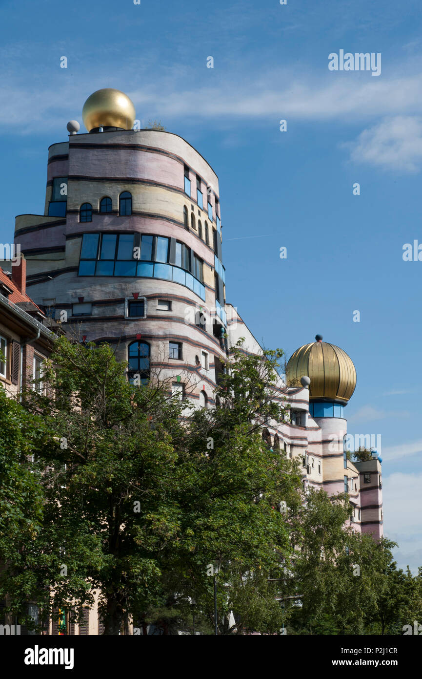 Hundertwasser Buildung Waldspirale, Darmstadt, Hesse, Germany Stock ...