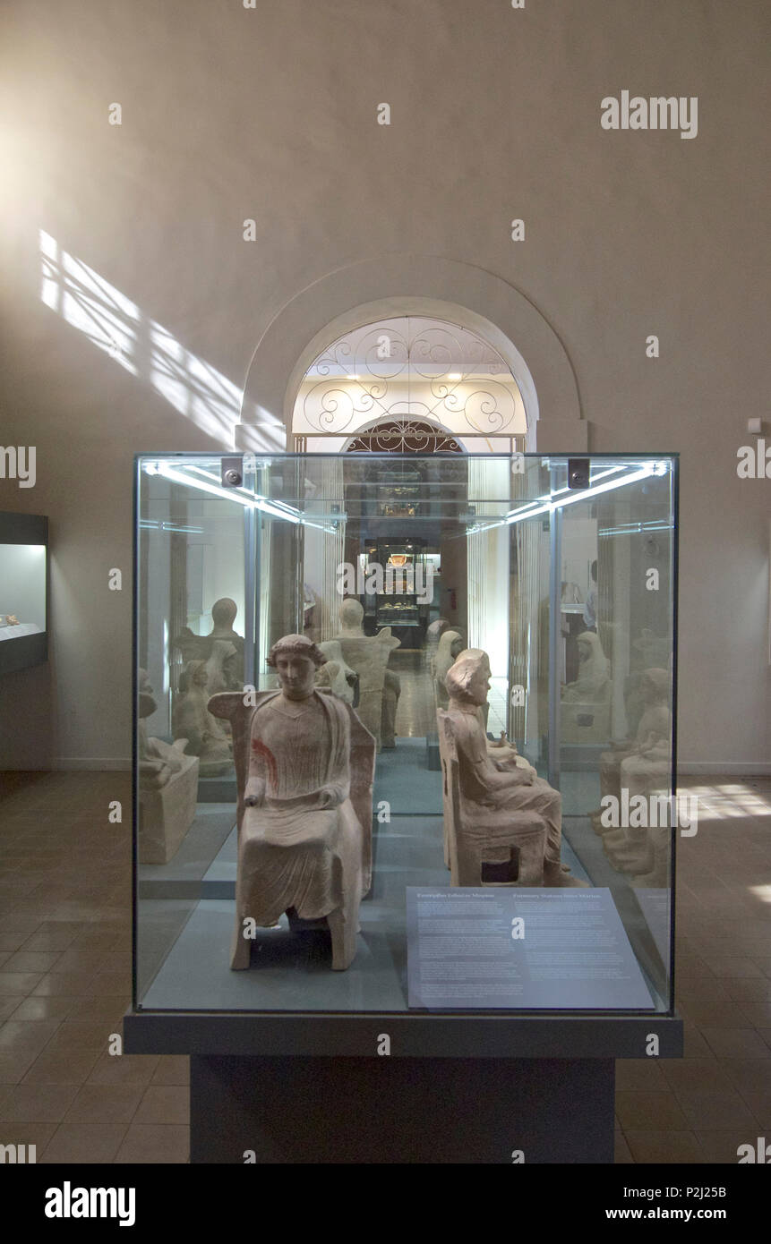 Clay figures in the National Museum in Nicosia, Cyprus Stock Photo - Alamy