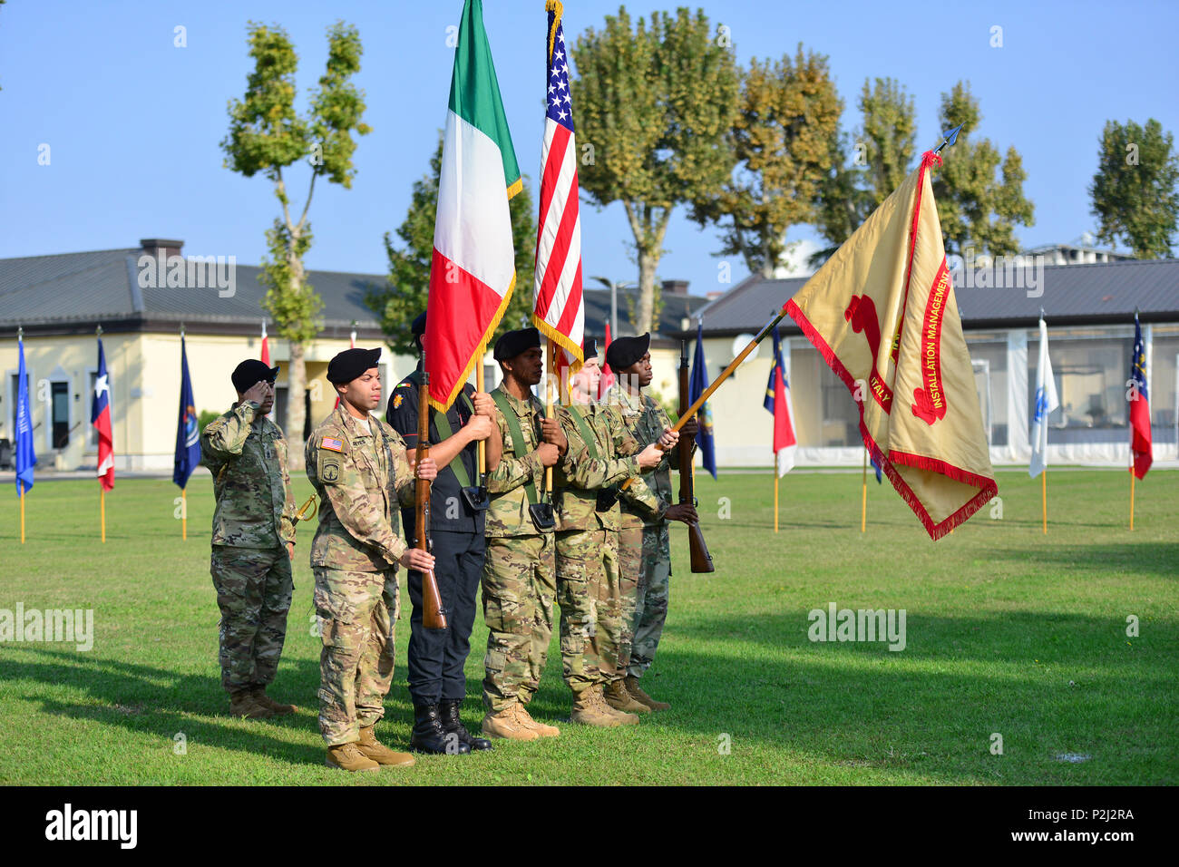 The colors are presented during the Command Sergeant Major change of ...