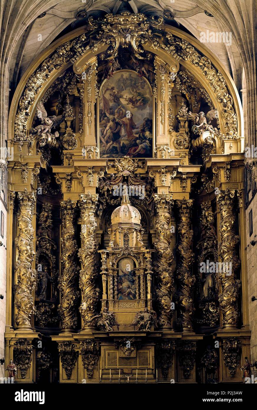 RETABLO MAYOR DE LA IGLESIA DEL CONVENTO DE SAN ESTEBAN - SIGLO XVII ...