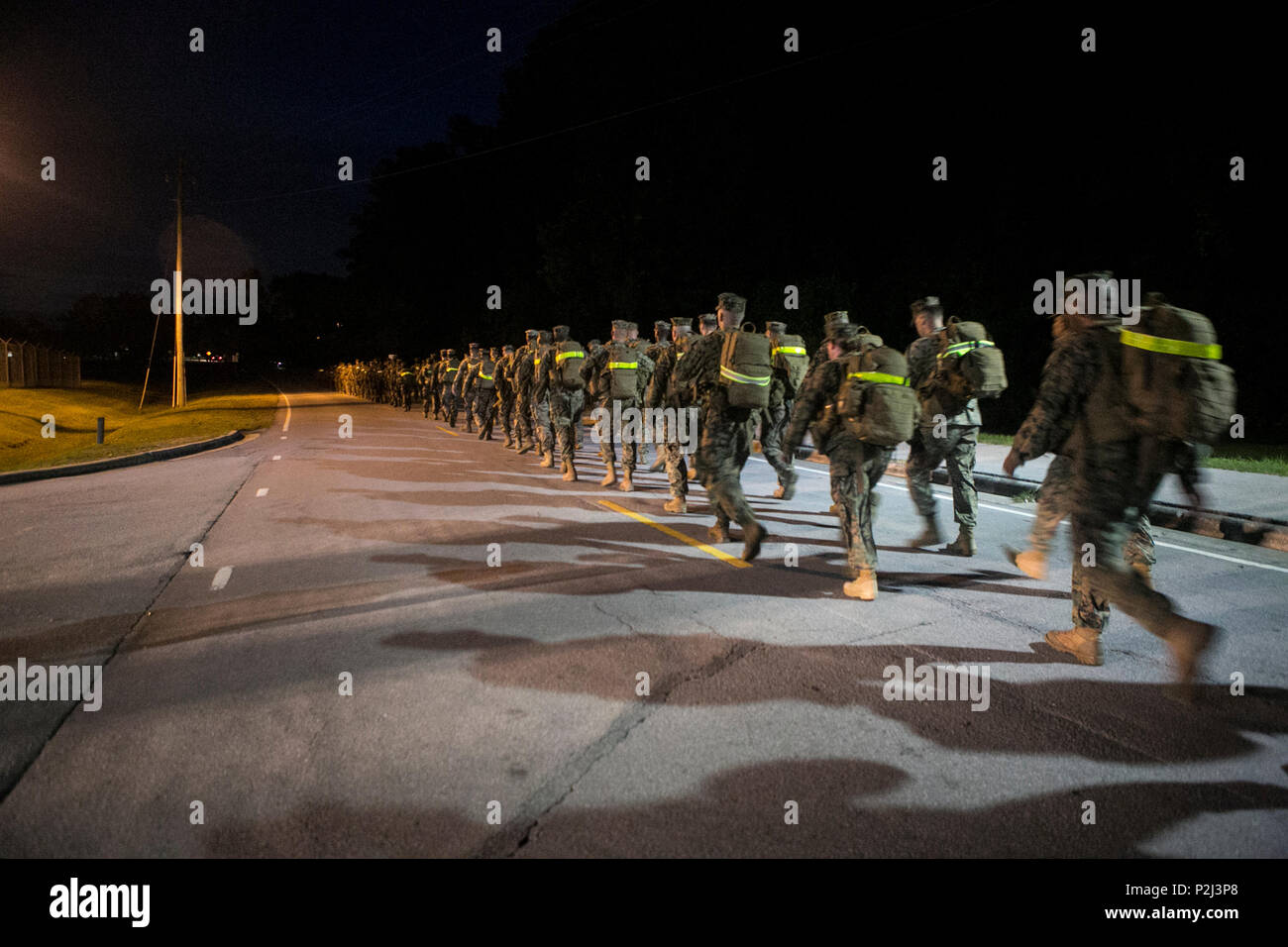 U.S. Marines and Sailors with Headquarters Company, Headquarters ...