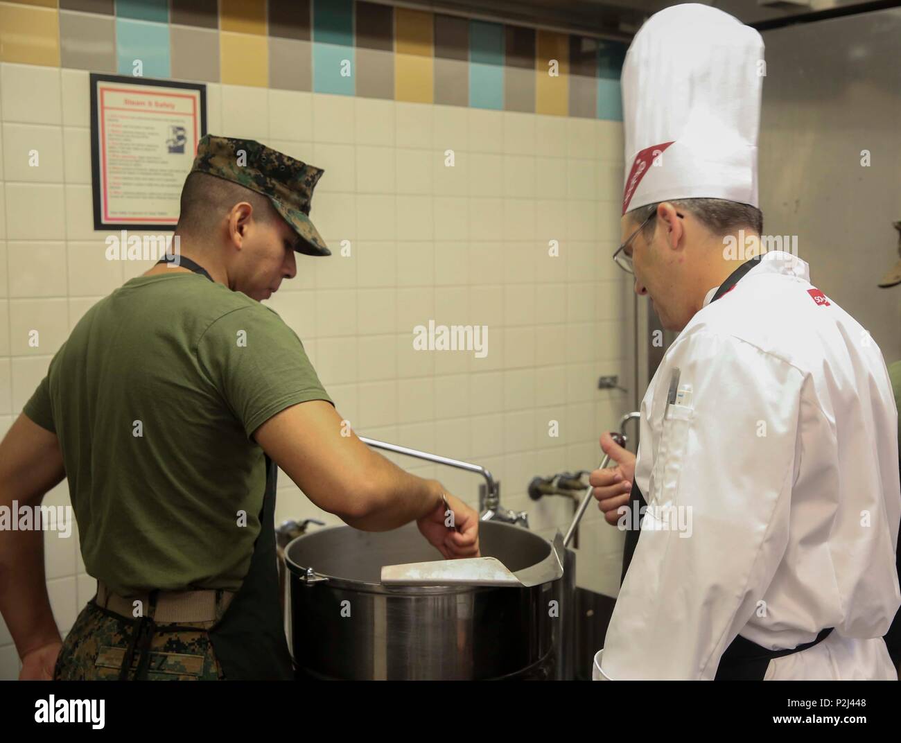 Pfc. Andrew Perez, a food service specialist with Combat Logistics ...