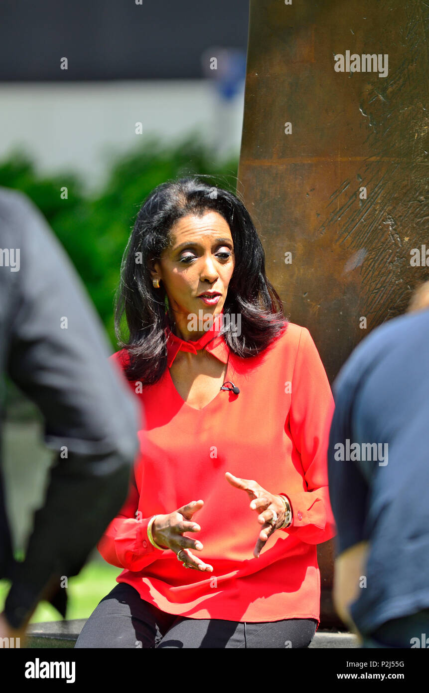 Zeinab Badawi - BBC journalist - presenting an outside broadcast for ...