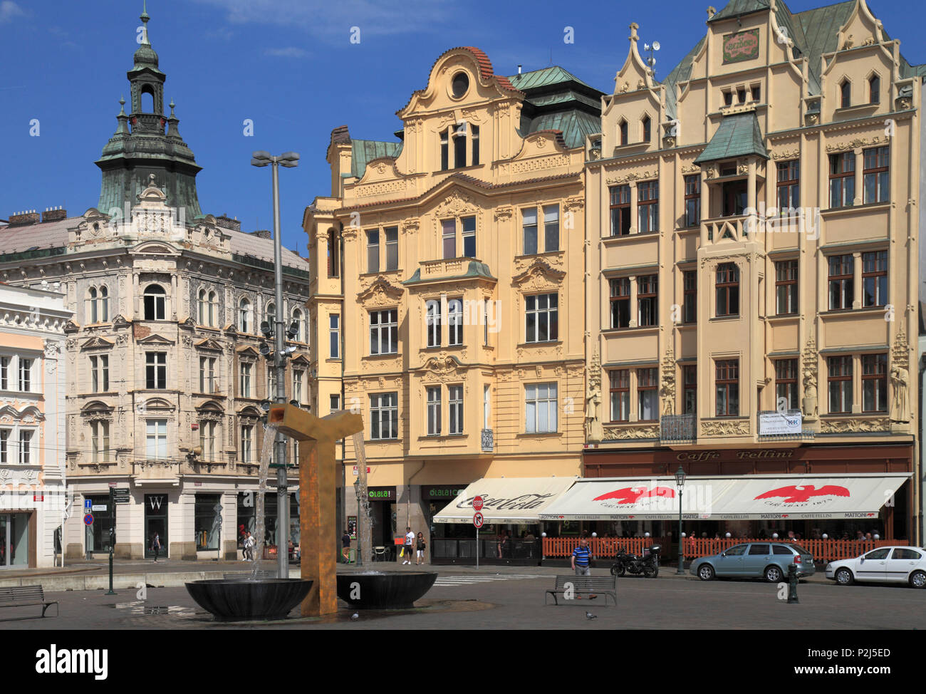 Czech Republic, Plzen, Pilsen, Republic Square, historic architecture ...