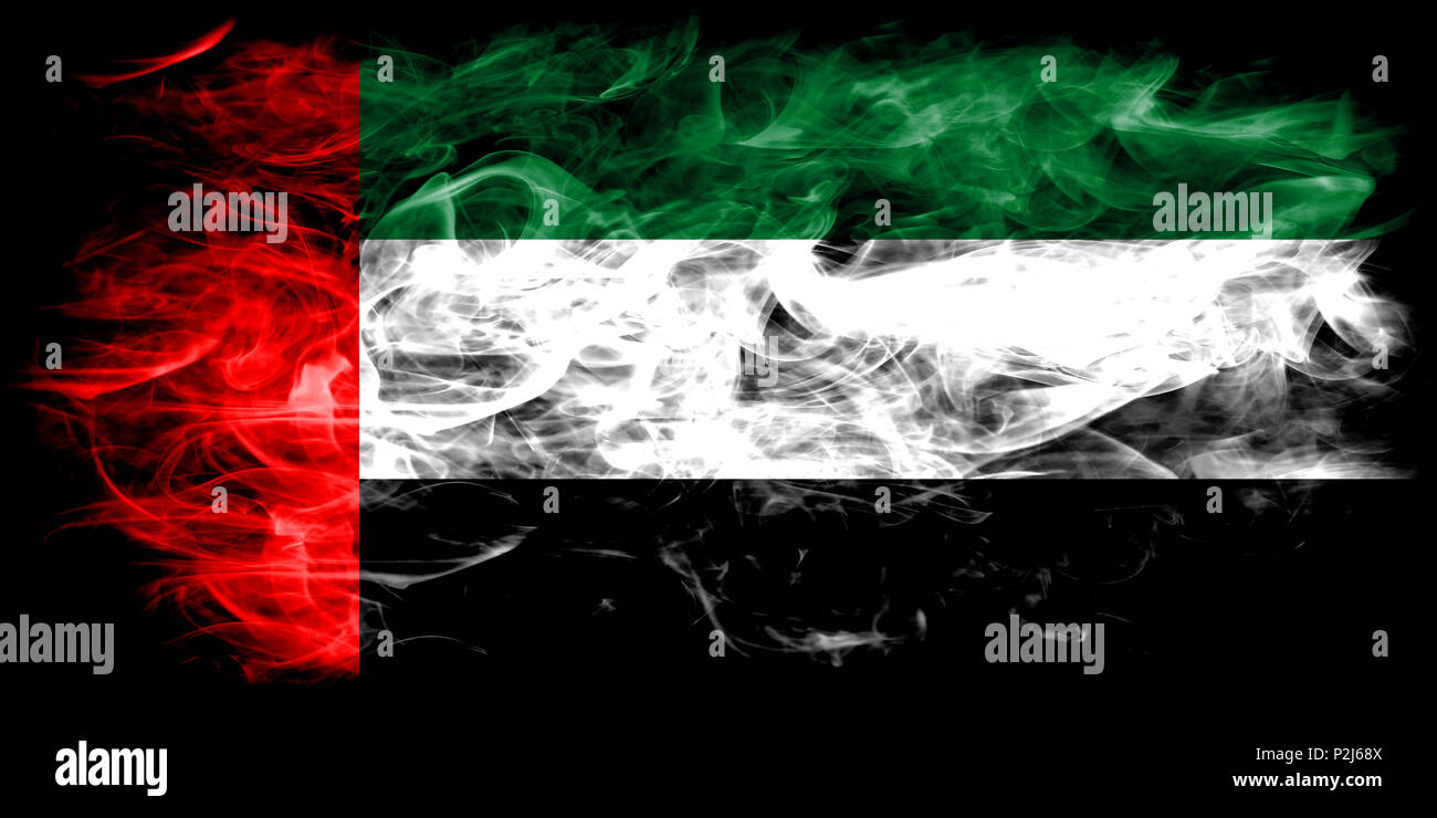 United Arab Emirates smoke flag Stock Photo - Alamy