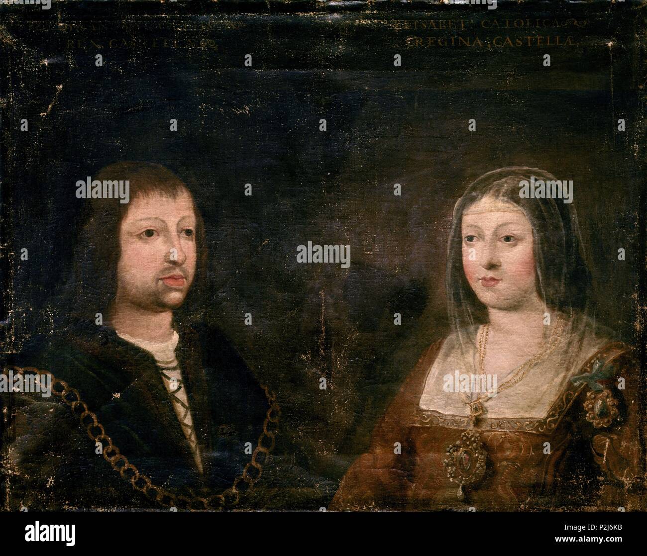 Portrait of the Catholic Kings. Spanish school. 15th century. Madrigal ...