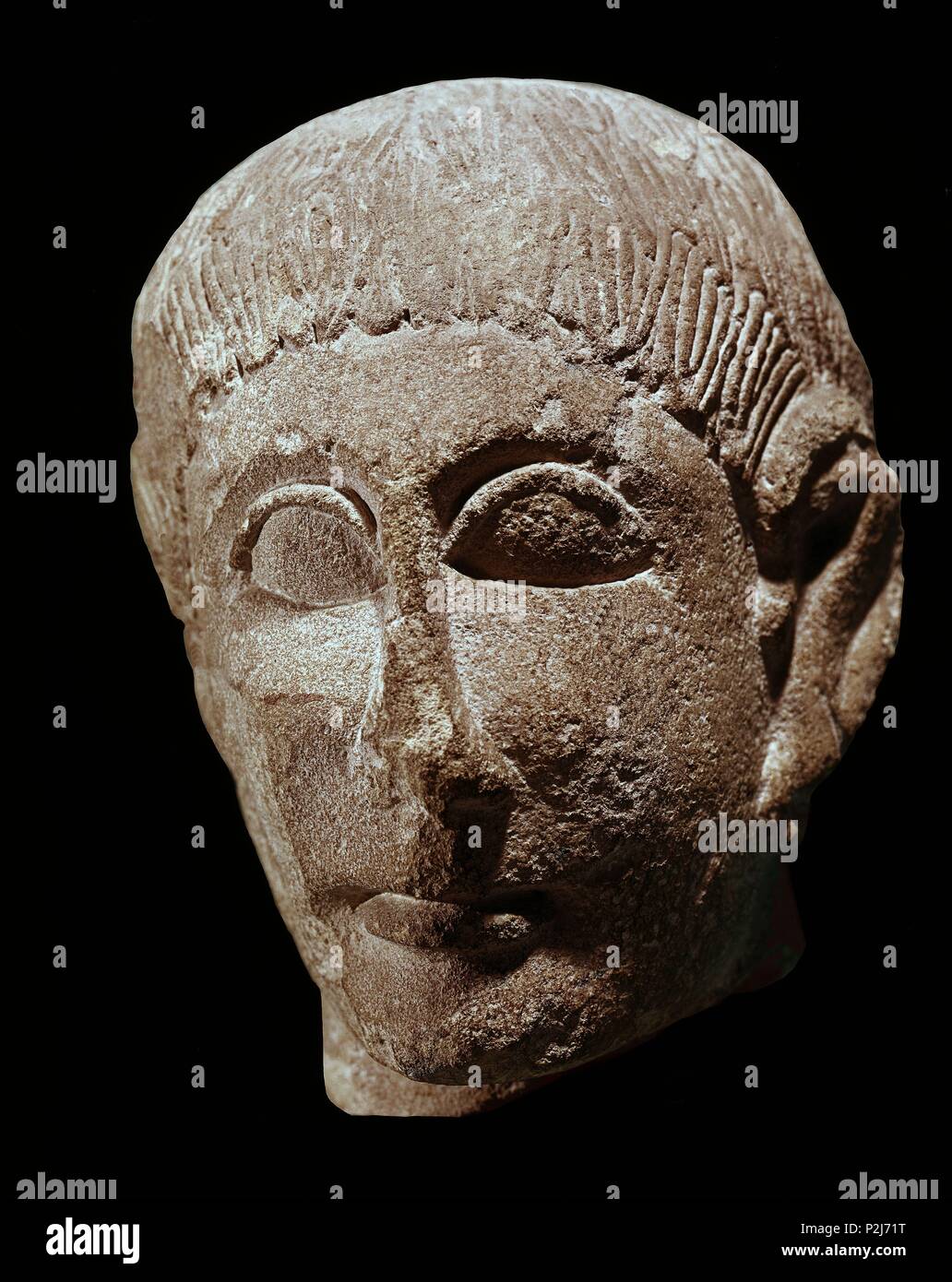 Head found in the Cerro de los Santos sanctuary, Albacete. Iberic ...