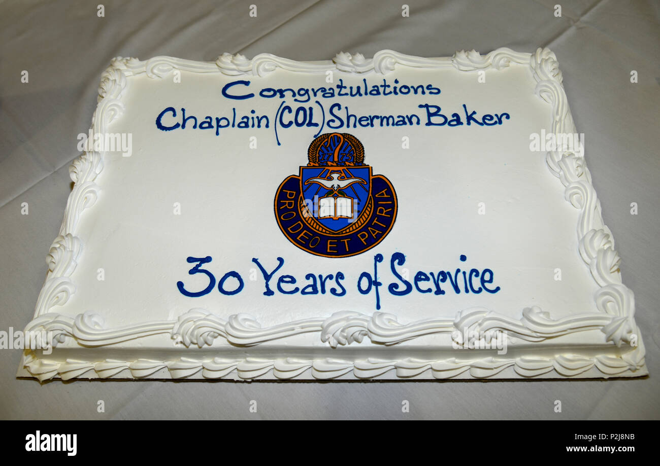Ceremonial Cake presented to Chaplain (Col.) Sherman W. Baker Jr ...