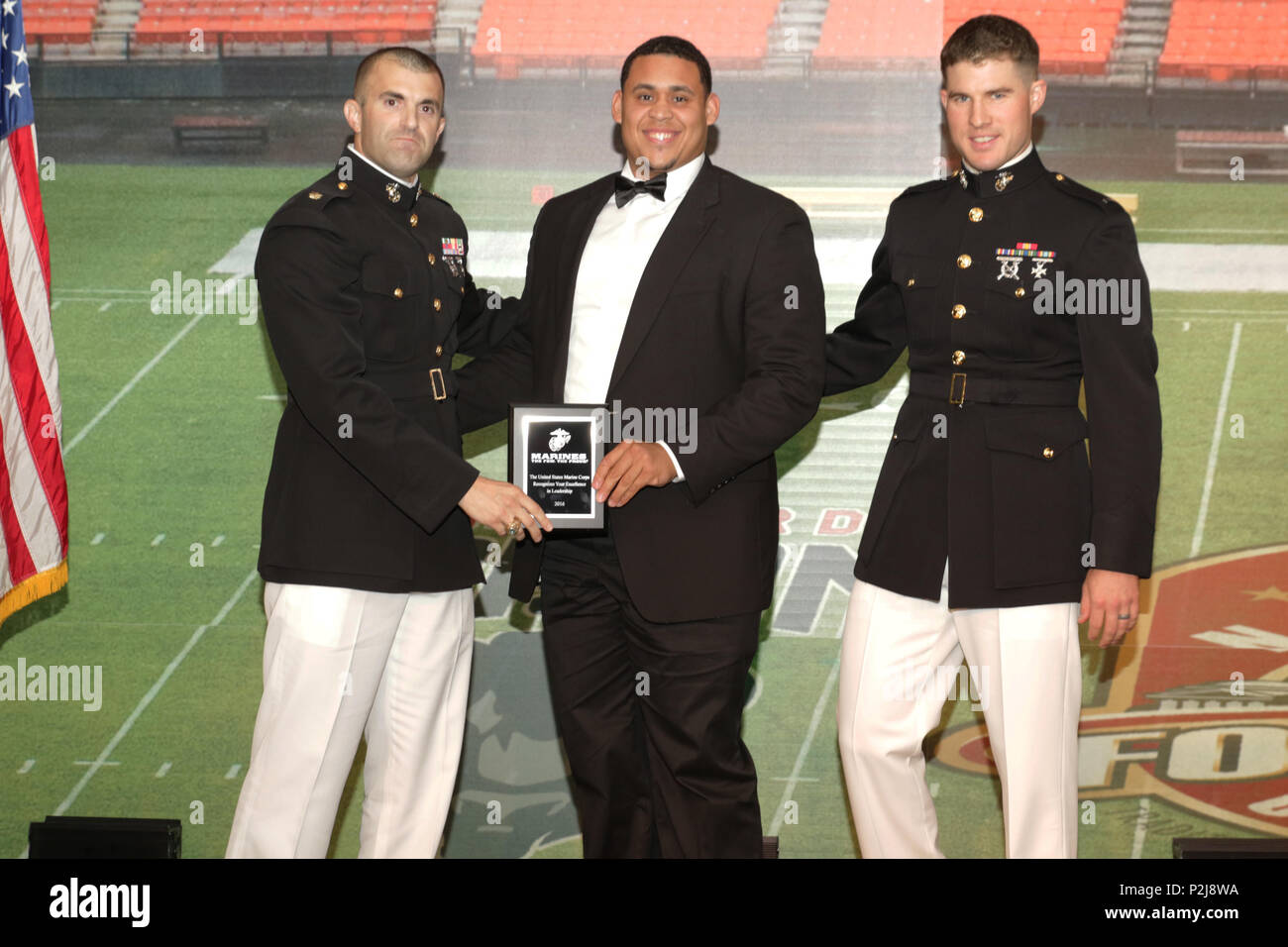 Marines interact with college athletes, coaches, and educators at the ...