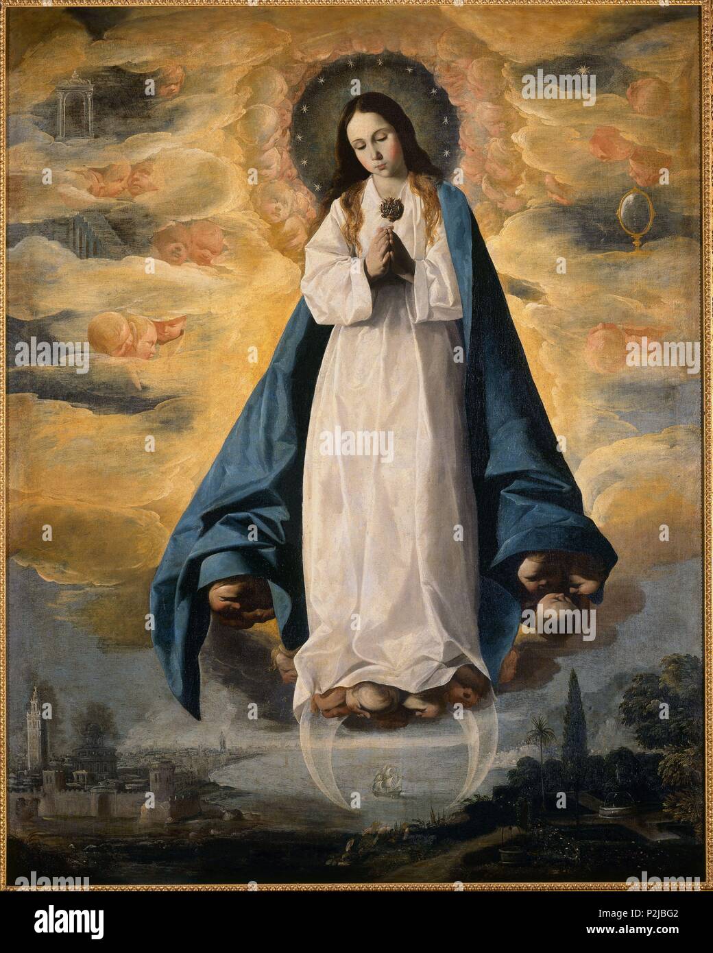 'The Immaculate Conception', 17th century, Oil on canvas, 174 x 138 cm. Author: Francisco de ...