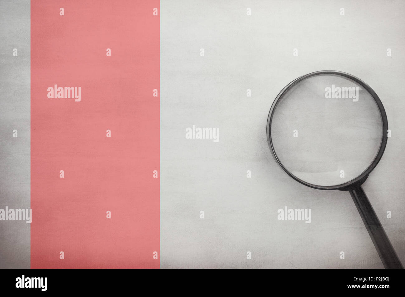 big-magnifying-glass-on-a-blank-surface-directly-above-view-stock