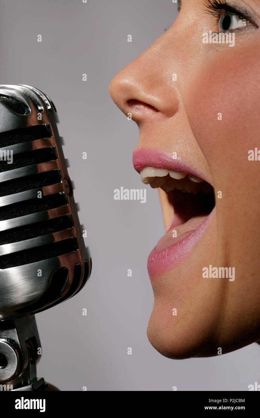 Singing microphone generic hi-res stock photography and images - Alamy