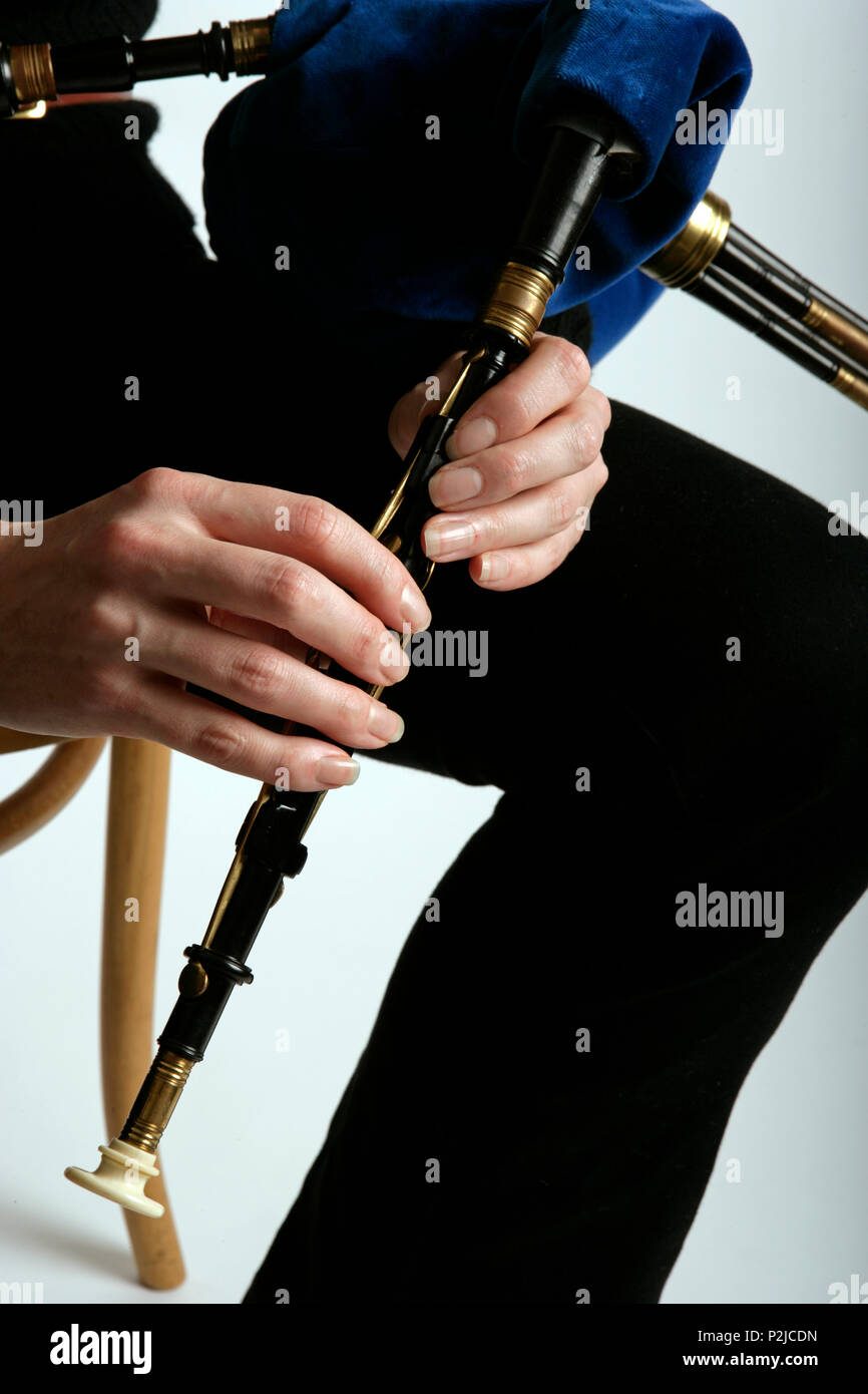 Northumbrian bagpipes hi-res stock photography and images - Alamy