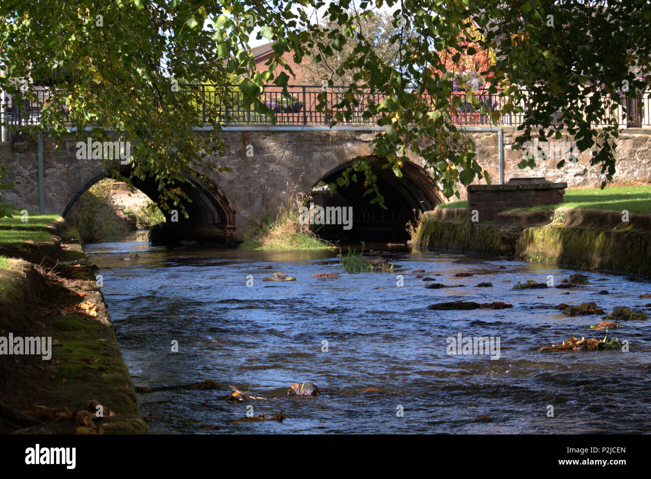 Bridge over Powmillon Burn, Strathaven, Lanarkshire, Scotland ...