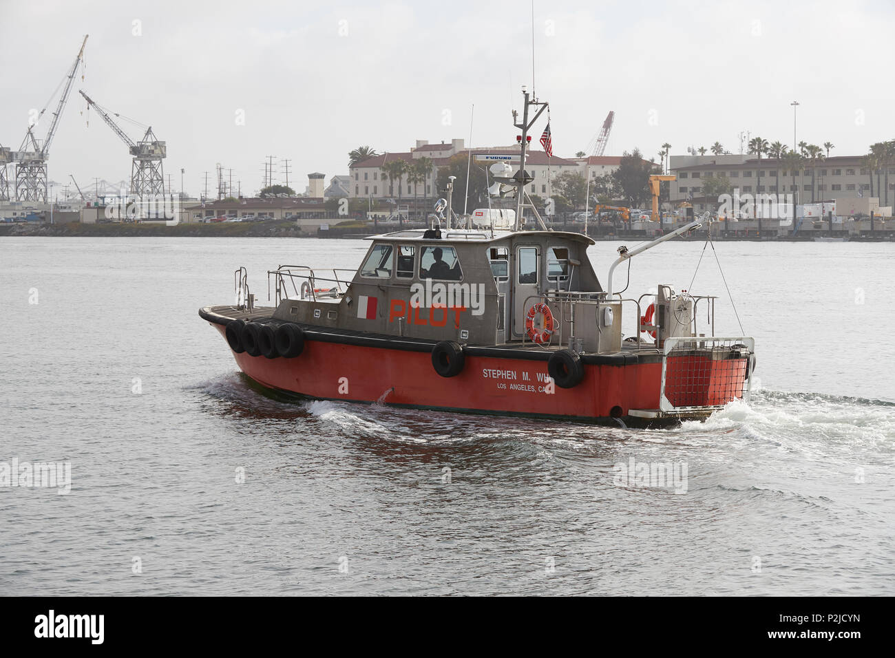 Port Of Los Angeles Pilot Boat, STEPHEN M. WHITE, Under Way In The Los ...