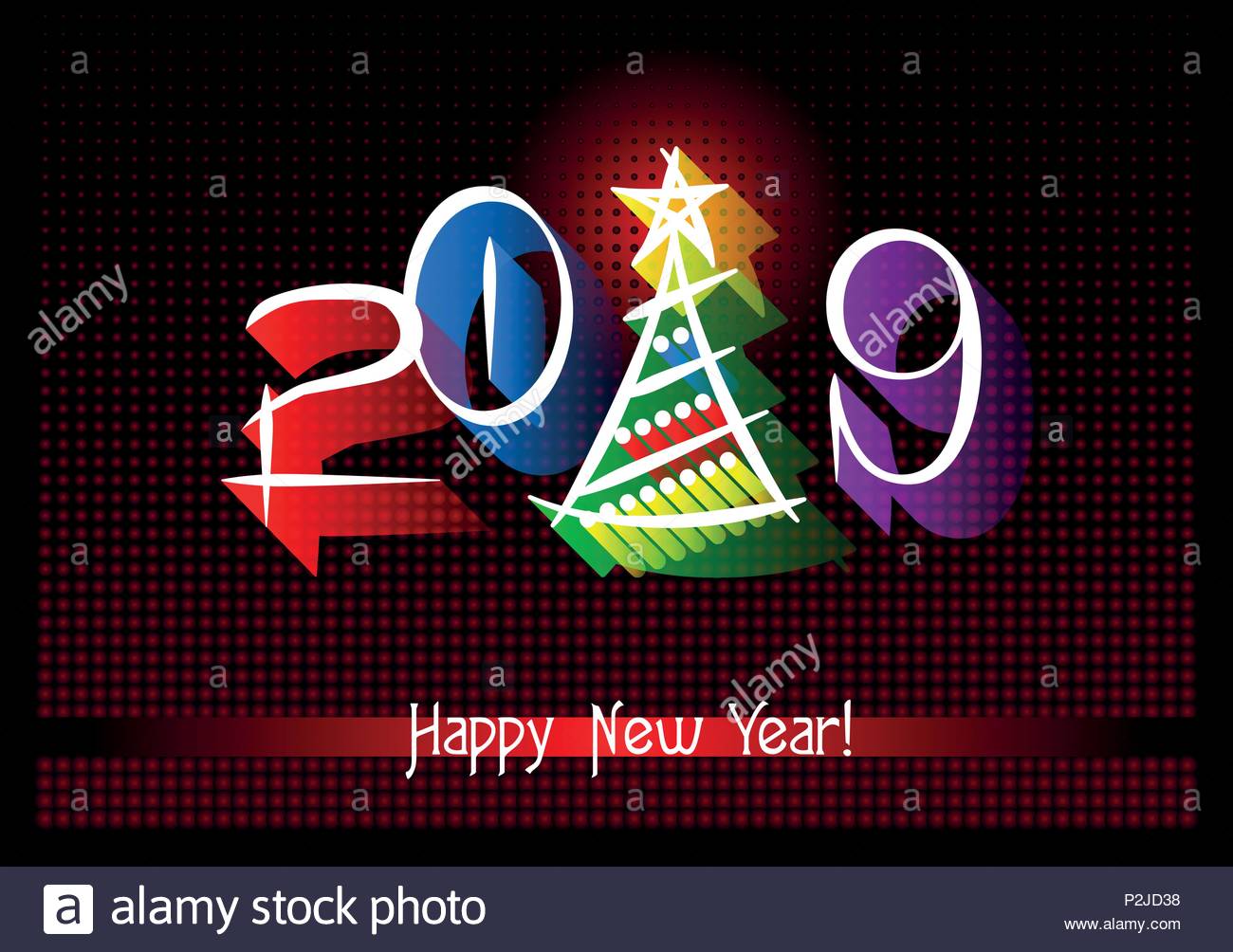 New Year 2019 Stock Vector Images - Alamy
