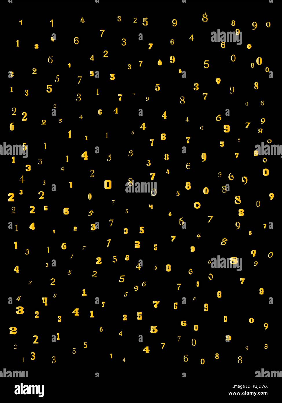 falling numbers, digits beautiful background design wallpaper Stock ...