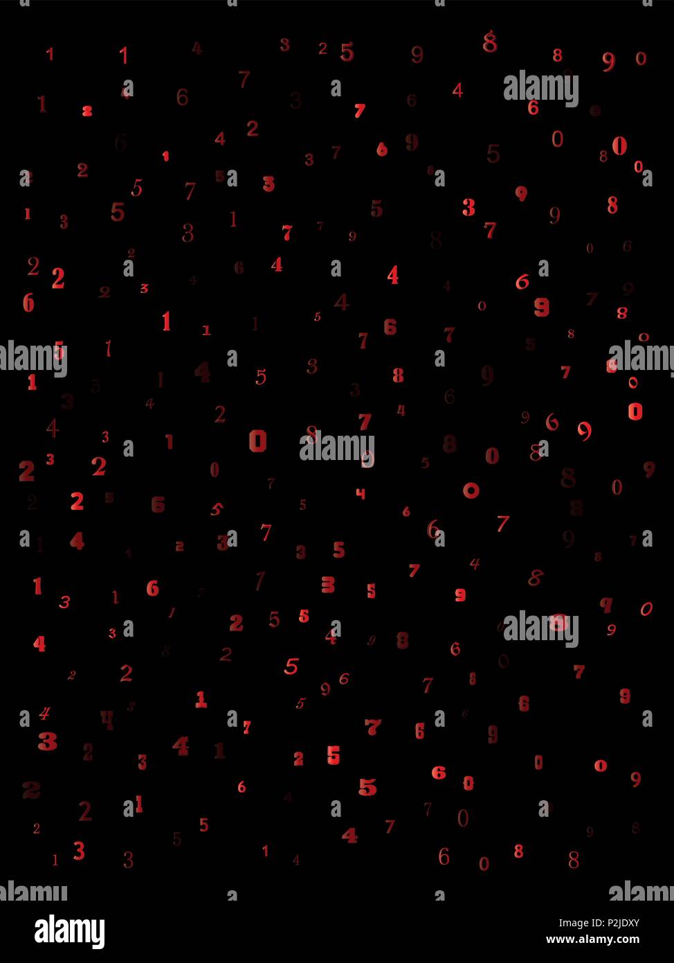 falling numbers, digits beautiful background design wallpaper Stock ...