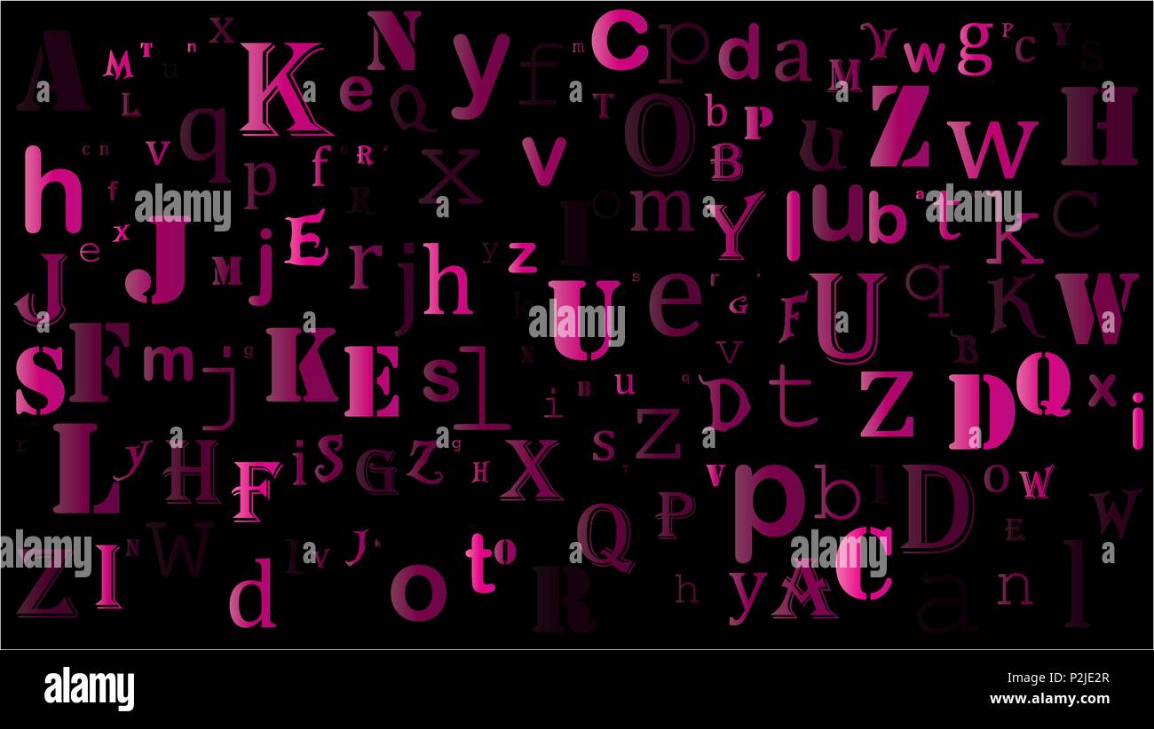 falling random letters, alphabet beautiful background design Stock ...