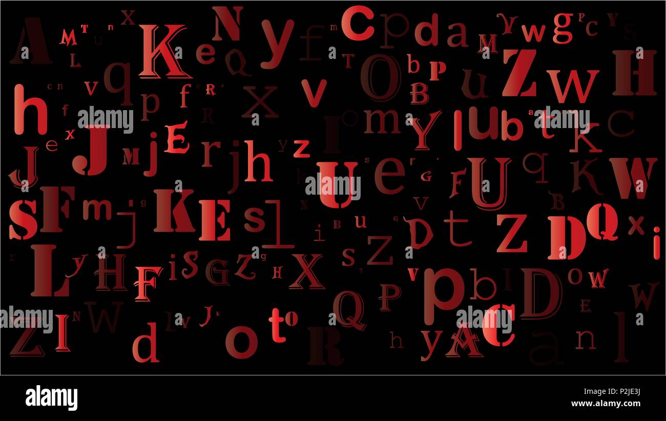 falling random letters, alphabet beautiful background design Stock ...