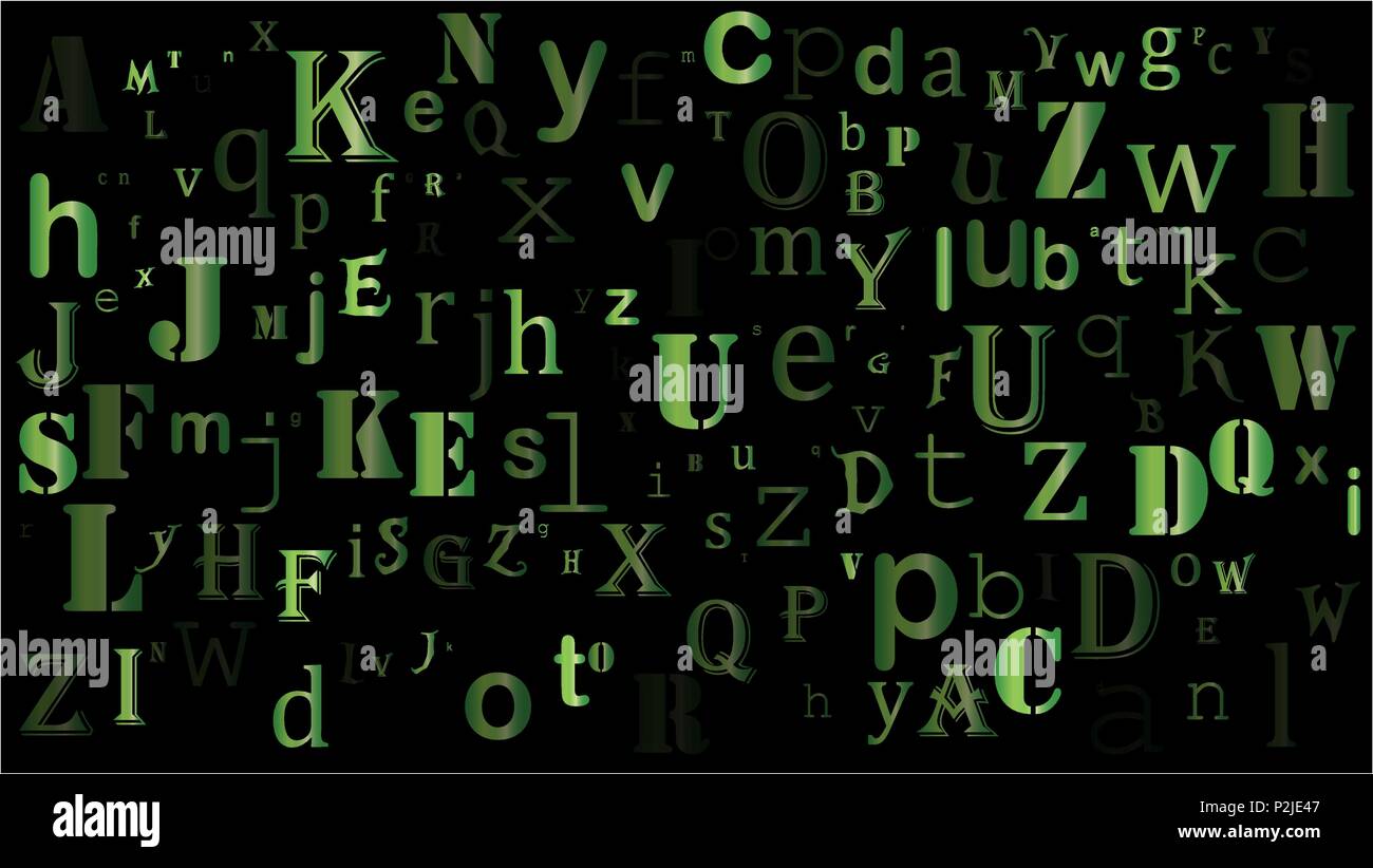 falling random letters, alphabet beautiful background design Stock ...