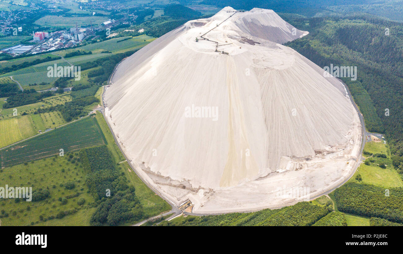 Aerial view from Monte Kali or Kalimandscharo near Heringen Germany ...