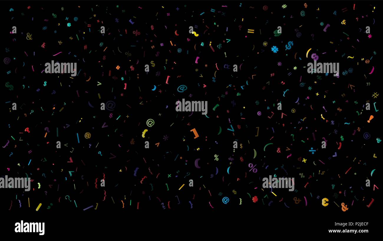 random special sign, colon alphabet beautiful background design Stock ...