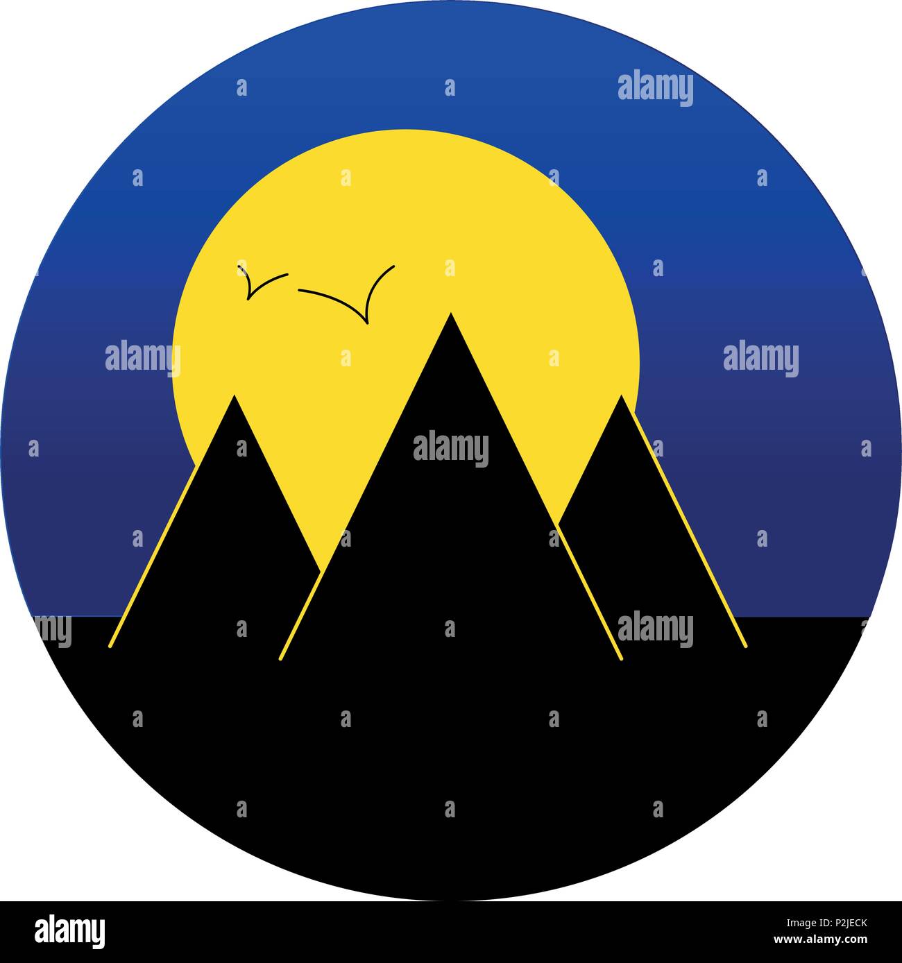 Desert pyramids night Stock Vector Images - Alamy