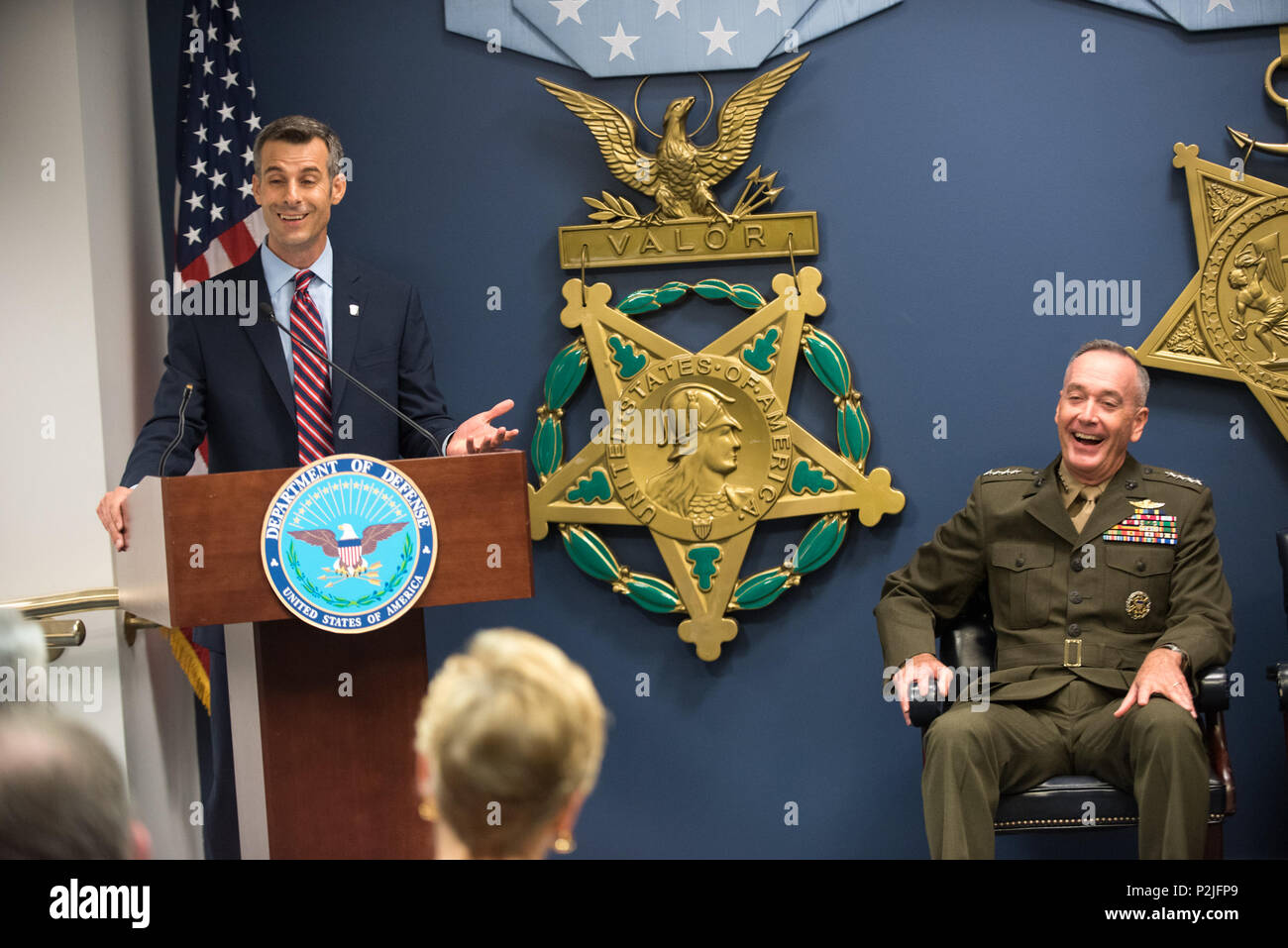 U.S. Marine Corps Gen. Joseph F. Dunford, right, chairman of the Joint ...