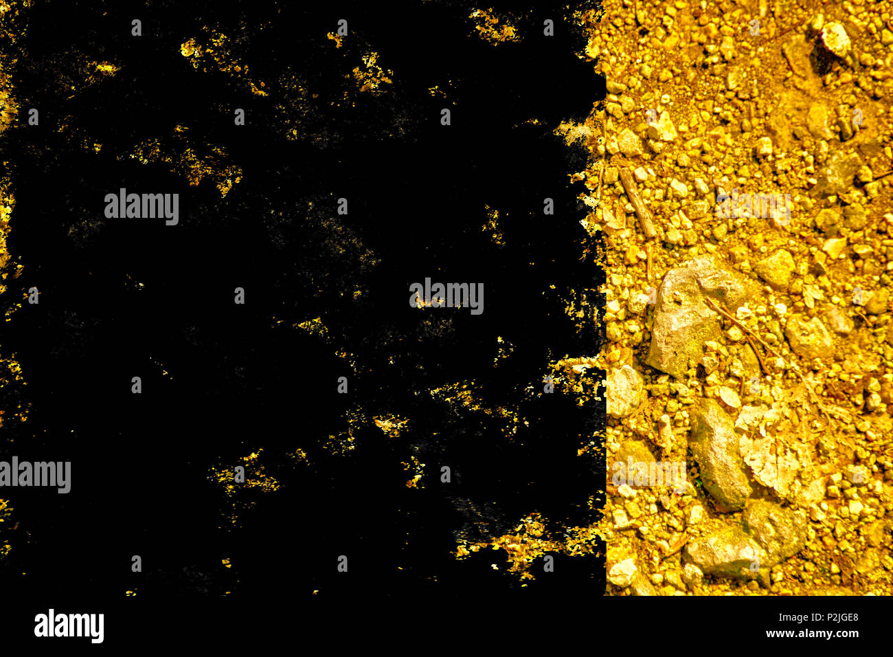 Grunge Ultra yellow Ground like on Mars, land texture, sand surface ...