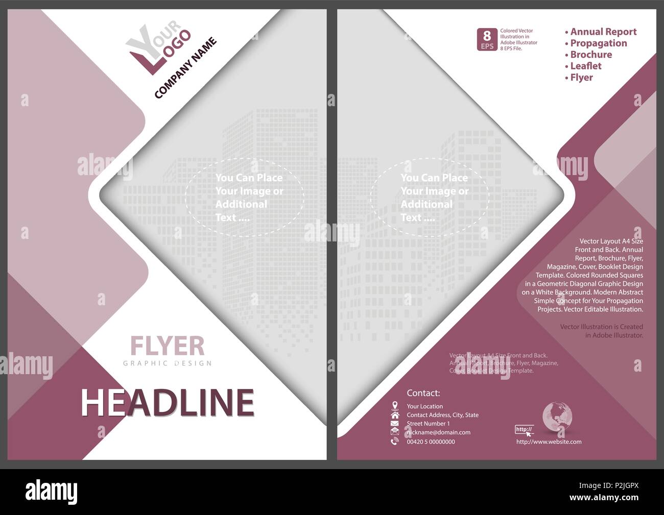 Template of a Flyer with a Geometrical Diamonds Stock Vector Image ...