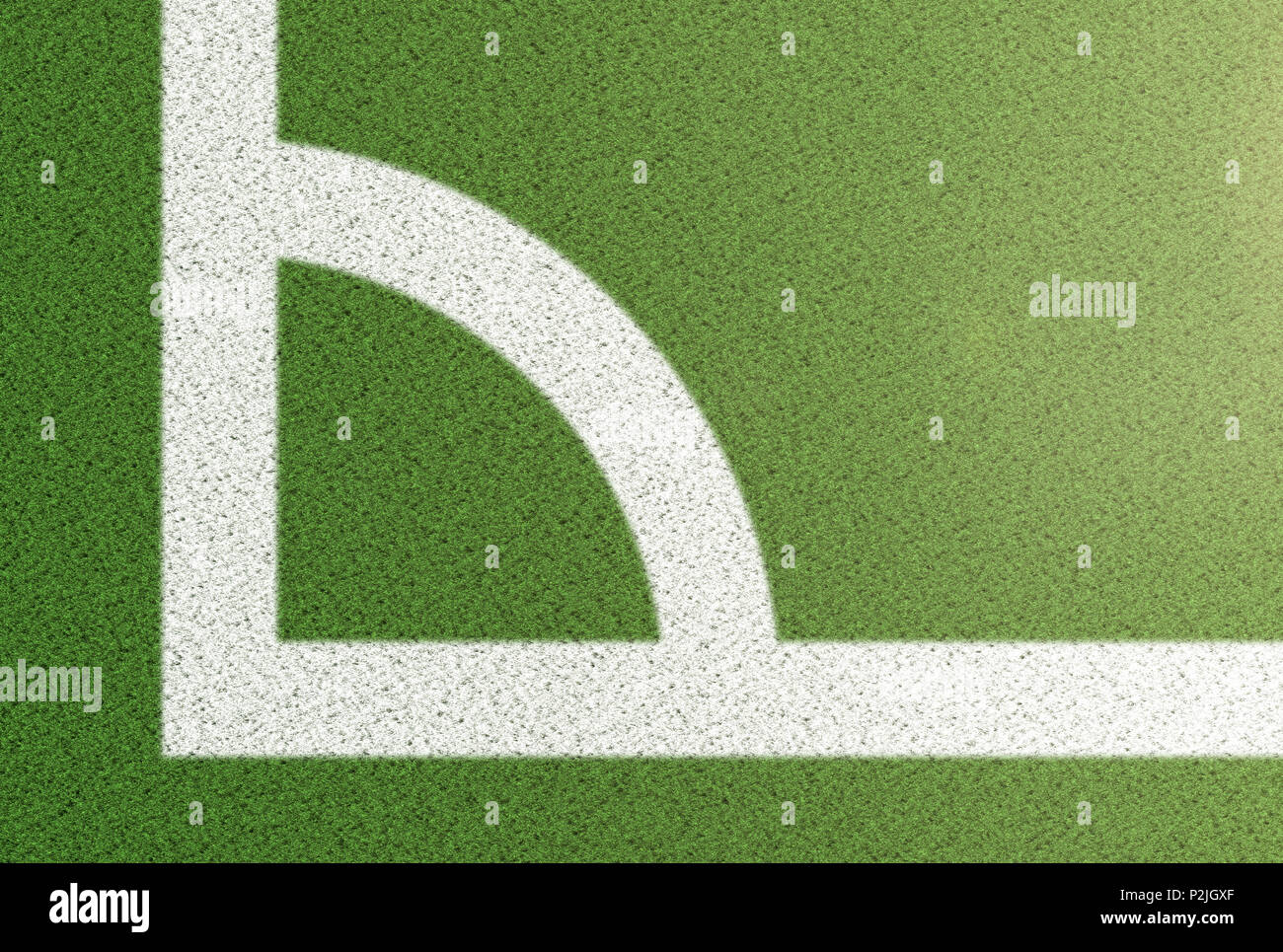 top view of corner arc on soccer field background Stock Photo - Alamy