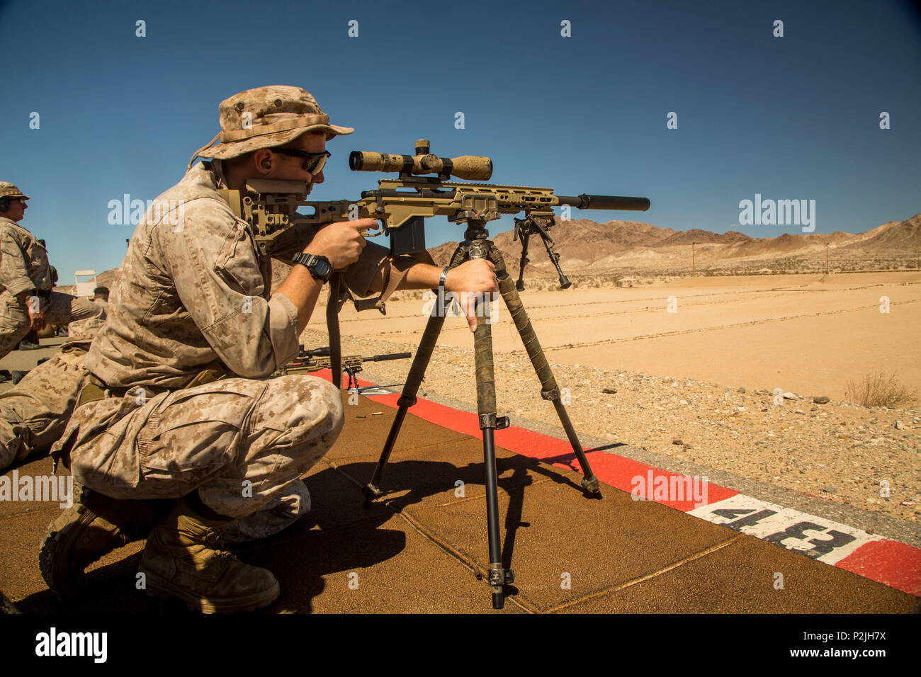 U.S. Marine Corps Cpl. David Wayne, scout sniper, 1st Battalion, 7th ...