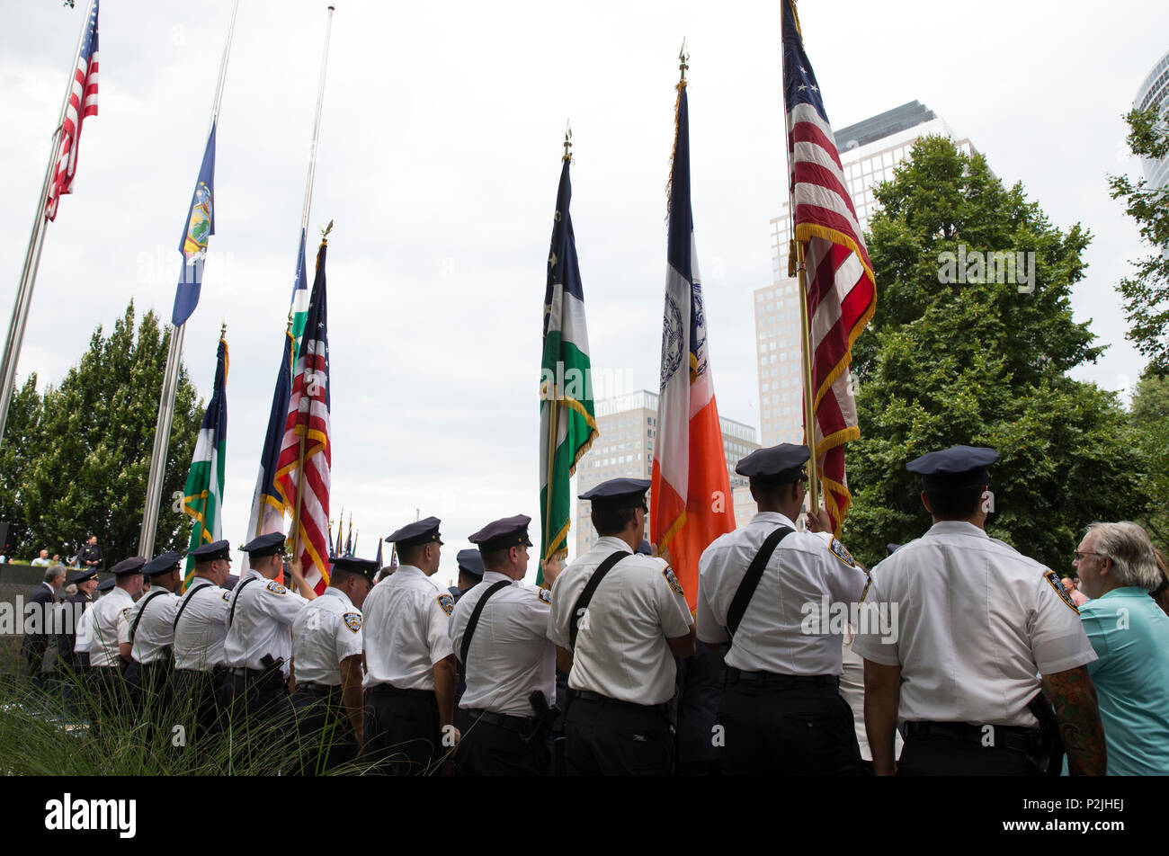 Police Officers in the New York Police Department (NYPD) honor guard ...