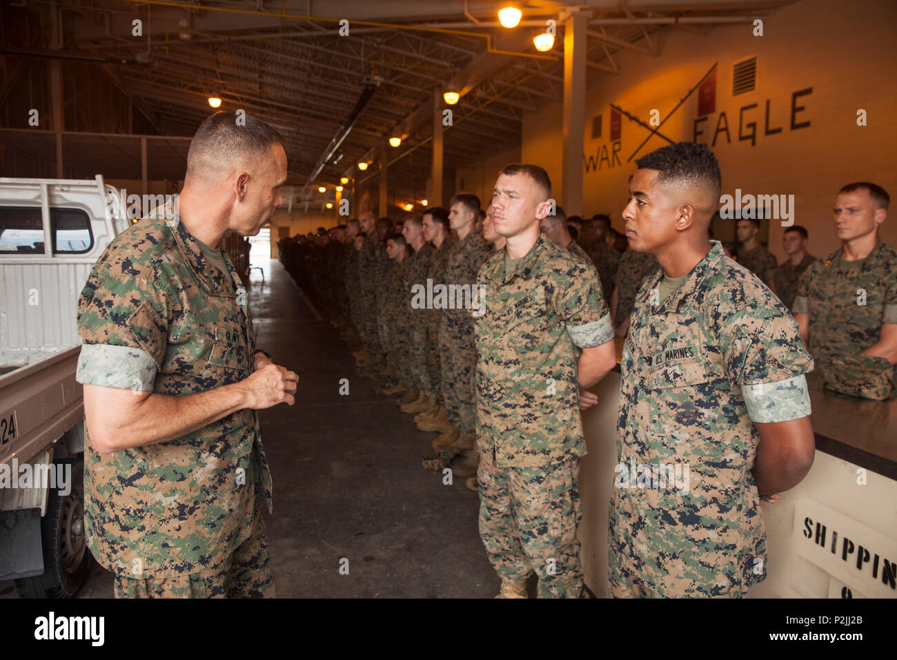 U.S. Marine Corps Brig. Gen. Matthew G. Glavy, right, the Commanding ...