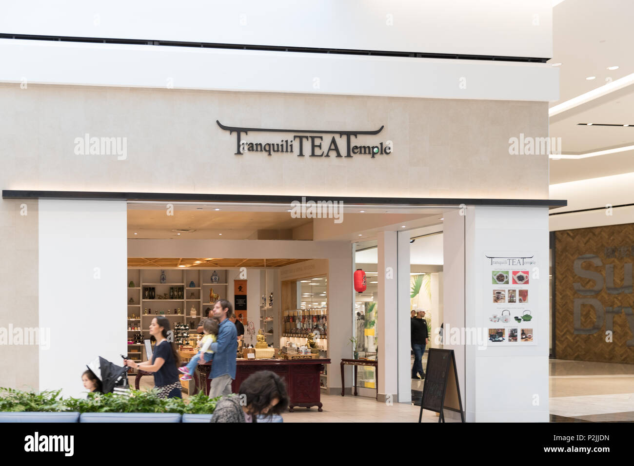 Philadelphia, Pennsylvania, May 19 2018:tranquiltea temple store front ...