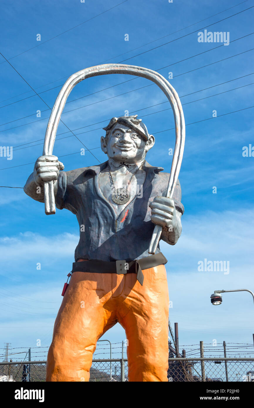 JOE MAGARAC STATUE AT ENTRANCE OF US STEEL CORPORATION EDGAR THOMSON ...