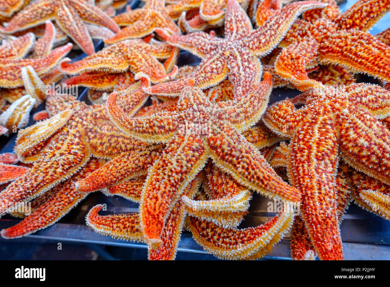 Snack Street in Beijing China. Roasted Starfish Snack Stock Photo - Alamy