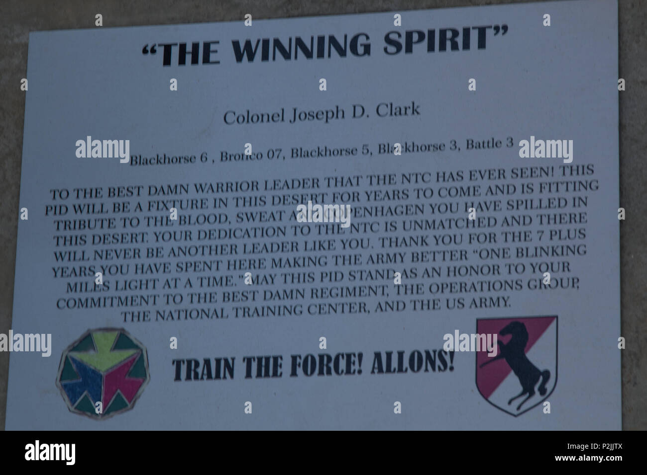 The 11th Armored Cavalry Regiment presents U.S. Army Col. Joseph Clark ...