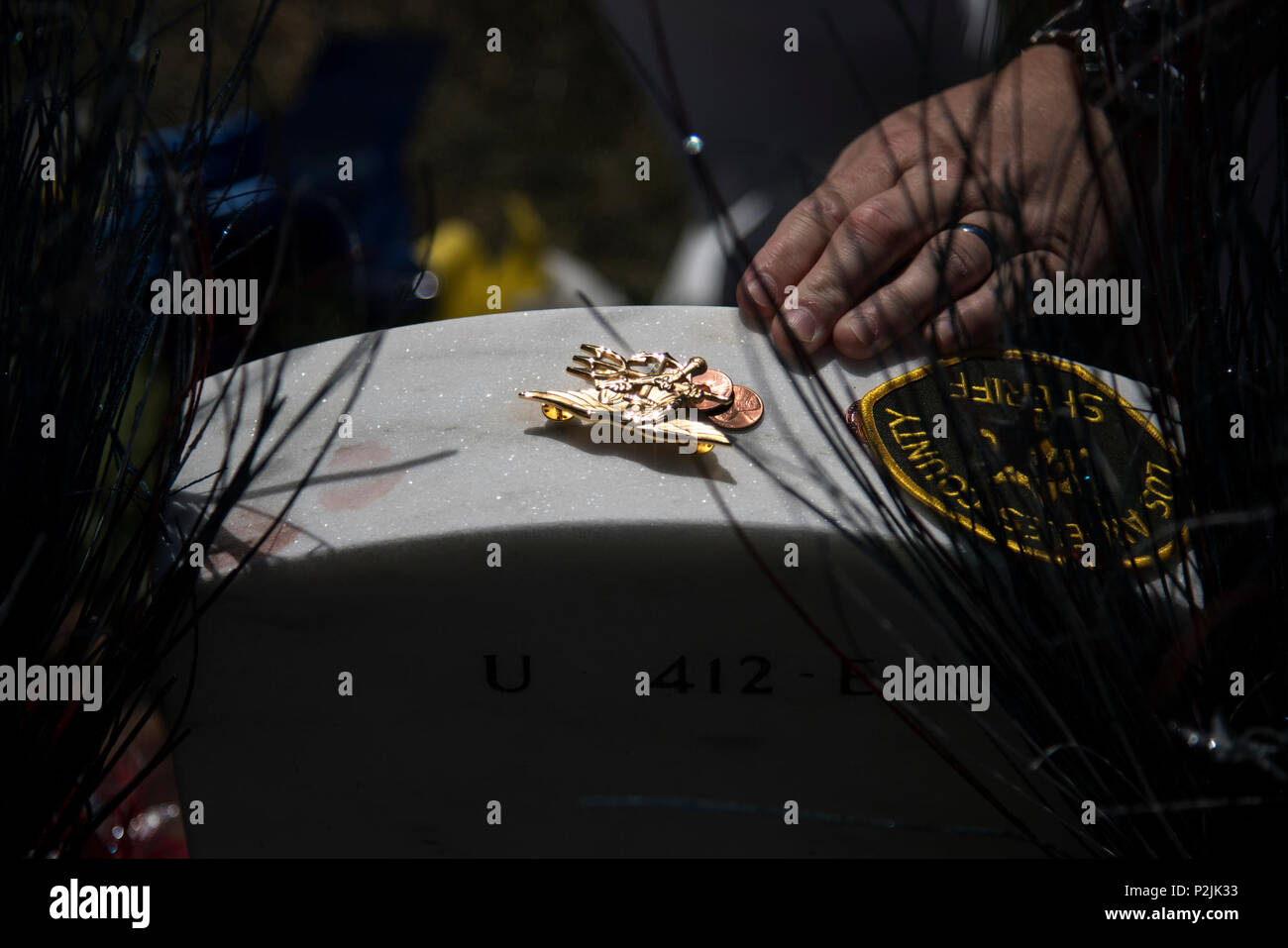 Medal of honor michael monsoor memorial service hi-res stock ...